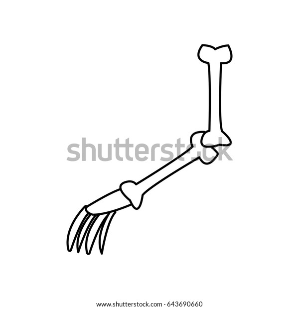 Cartoon Arm Bone Part Skeleton Comic Stock Vector (Royalty Free) 643690660