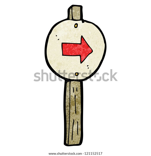 Cartoon Arrow Sign Stock Vector (Royalty Free) 121152517 | Shutterstock