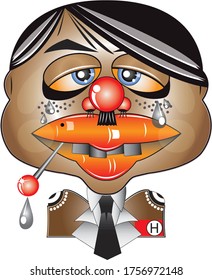 Cartoon Art Design Brown Face Stock Vector (Royalty Free) 1756972148 ...
