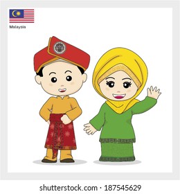 Cartoon Asean Malaysia 库存矢量图（免版税）187545629 | Shutterstock