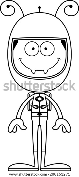 Cartoon Astronaut Ant Smiling Stock Vector (Royalty Free) 288161291 ...