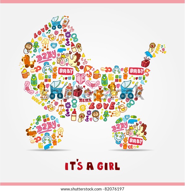 Cartoon Baby Card 库存矢量图（免版税）82076197 | Shutterstock