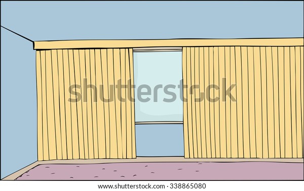 Cartoon Background Room Half Open Vertical Stock Vector (Royalty Free ...