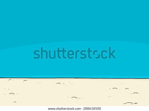 Cartoon Background Sandy Ground Blue Sky Stock Vector (Royalty Free ...