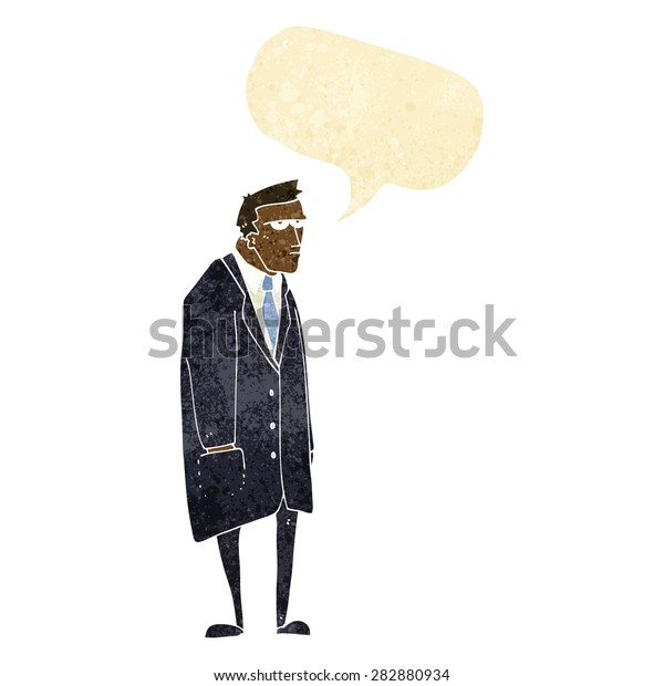 Cartoon Bad Tempered Man Speech Bubble Stock Vector (Royalty Free ...