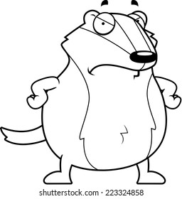Cartoon Badger Angry Expression Stock Vector (Royalty Free) 223324858 ...