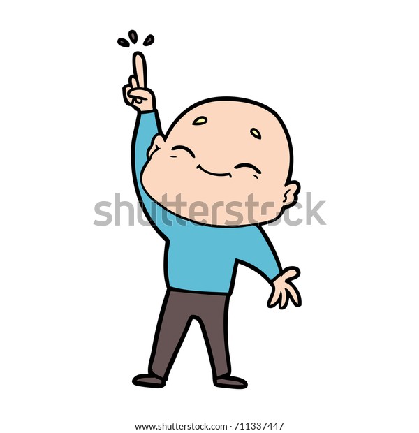 Cartoon Bald Man Dancing Stock Vector (Royalty Free) 711337447 ...