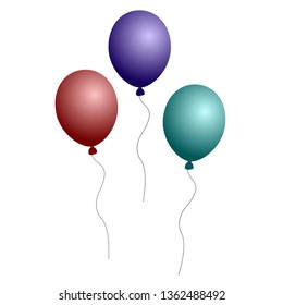Cartoon Balloon Flat Style Set Stock Vector (Royalty Free) 1362488492 ...