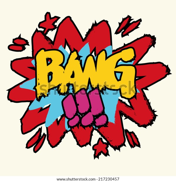 Cartoon Bang Oldfashioned Vector Illustration Stock Vector (Royalty ...
