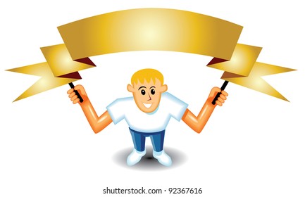 Cartoon Banner Stock Vector (Royalty Free) 92367616 | Shutterstock