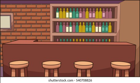 Cartoon Bar Background Vector Clip Art Stockvektor (royaltyfri ...