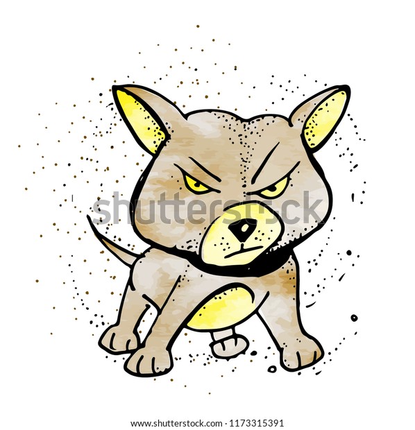 Cartoon Barking Dog Vector Clip Art Stock Vector (Royalty Free ...