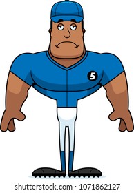 Cartoon Baseball Player Looking Sad Stock Vector (Royalty Free ...