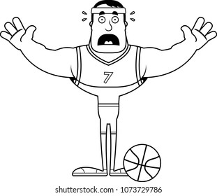 Cartoon Basketball Player Looking Scared Stock Vector (Royalty Free ...