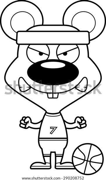 Cartoon Basketball Player Mouse Looking Angry Stock Vector (Royalty ...