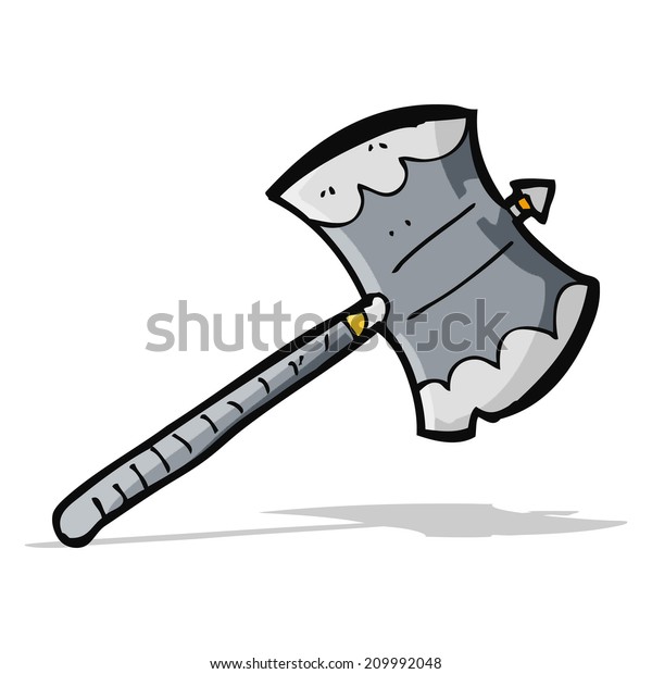 Cartoon Battle Axe Stock Vector (Royalty Free) 209992048