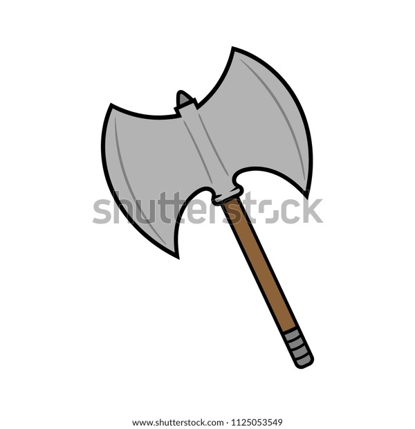 Cartoon Battle Axe Illustration Stock Vector (Royalty Free) 1125053549