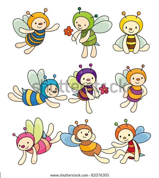 Cartoon Bee Boy Icon Set Stock Vector (Royalty Free) 82076305 ...
