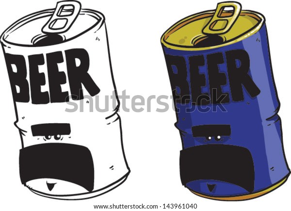 Cartoon Beer Can Vector Clip Art Stock Vector (Royalty Free) 143961040