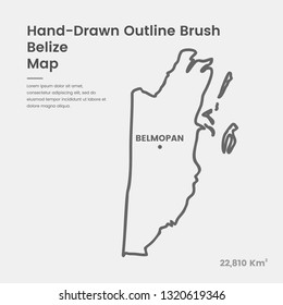 Cartoon Belize Map Hand Drawn Belize Stock Vector (Royalty Free ...