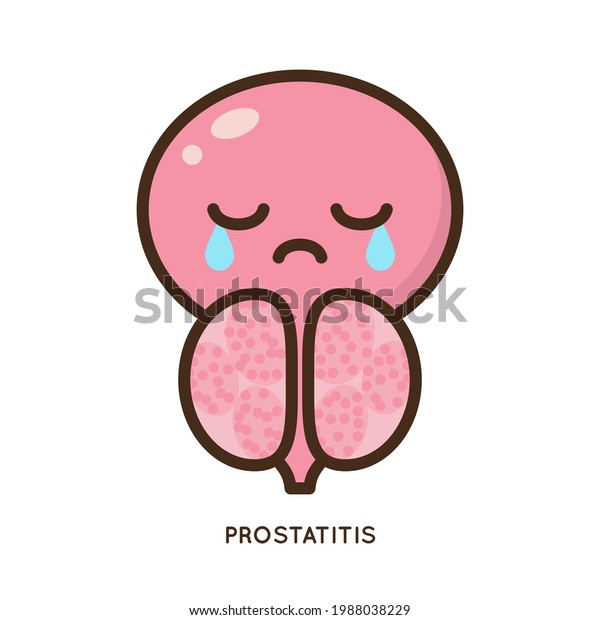 Cartoon Benign Prostate Vector Illustration Icon Stock Vector (Royalty ...