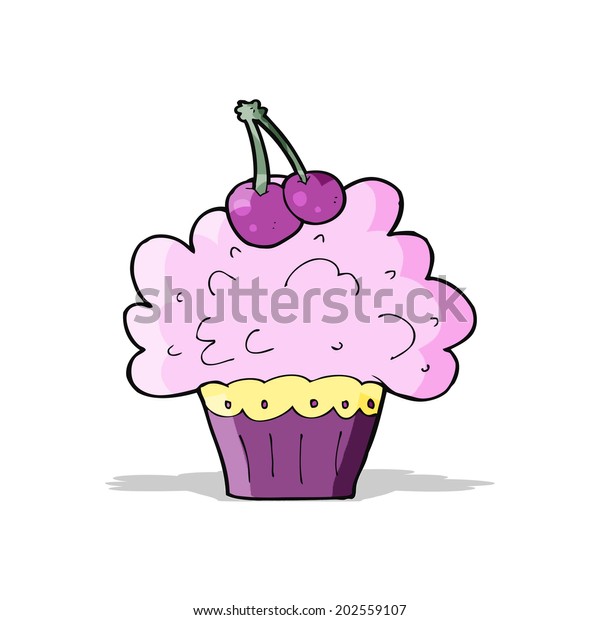 Cartoon Big Cupcake Stock Vector (Royalty Free) 202559107 | Shutterstock