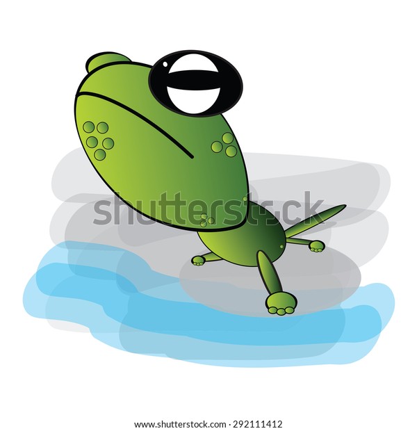 Cartoon Big Eyes Lizard : image vectorielle de stock (libre de droits ...