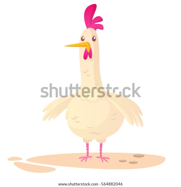 Cartoon Big Fat Hen Isolated On Stock Vector (Royalty Free) 564882046 ...