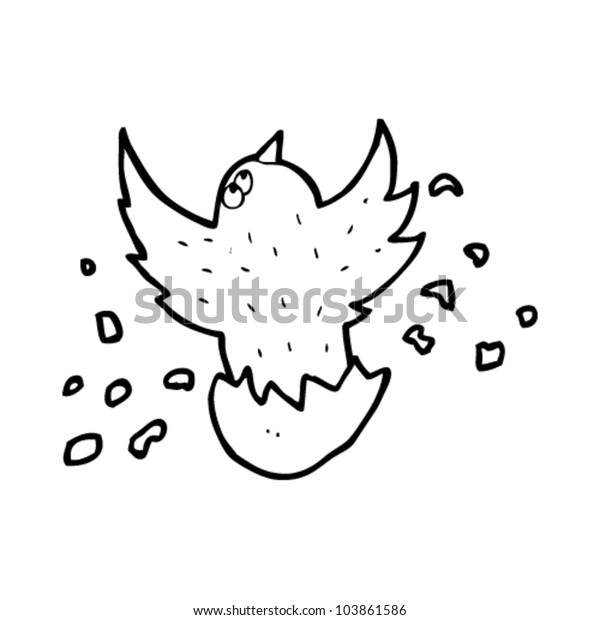 Cartoon Bird Bursting Out Egg Stock Vector (Royalty Free) 103861586 ...