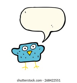 Cartoon Bird Speech Bubble Stock Vector (Royalty Free) 268422551 ...