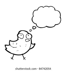 Cartoon Bird Thinking: เวกเตอร์สต็อก (ปลอดค่าลิขสิทธิ์) 84742054 ...