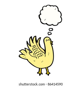 Cute Cartoon Bird Thought Bubble Stock Vector (Royalty Free) 125606894 ...