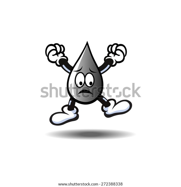 Cartoon Black Oil Drop Stock Vector (Royalty Free) 272388338 | Shutterstock