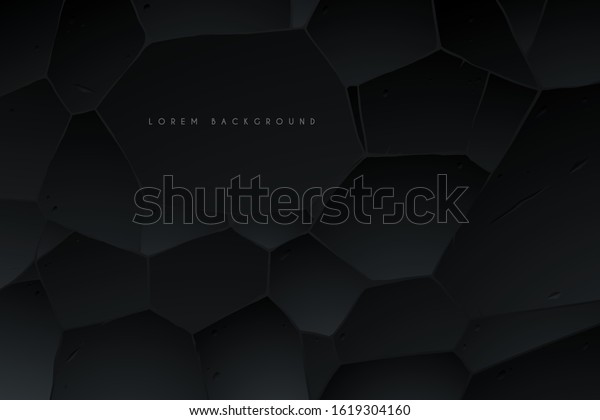 Cartoon Black Rock Texture Background Stock Vector (Royalty Free ...