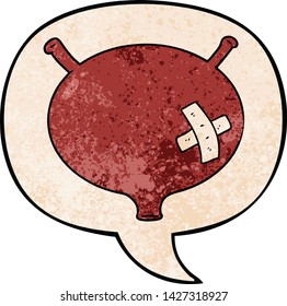 Cartoon Bladder Speech Bubble Retro Texture Stock Vector (Royalty Free ...