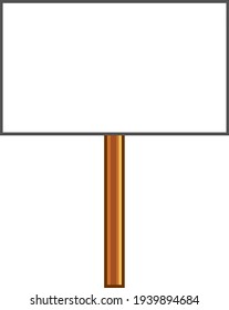 Cartoon Blank Sign Vector Hand Drawn Stock Vector (Royalty Free ...