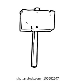 Cartoon Blank Signpost Stock Vector (Royalty Free) 103882247 | Shutterstock