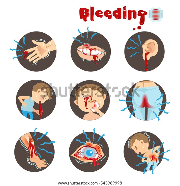 Cartoon Bleeding Circle On White Background Stock Vector (Royalty Free ...