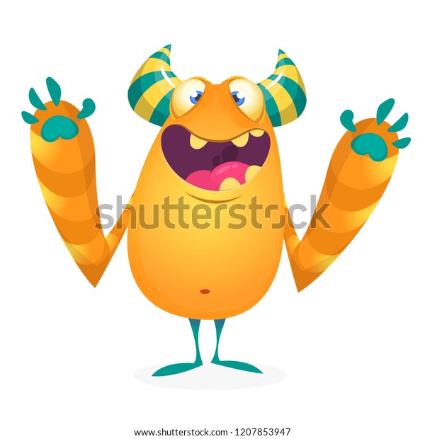 Cartoon Blob Monster Halloween Vector Illustration Stock Vector ...