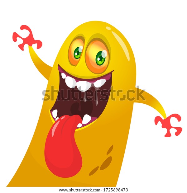 Cartoon Blob Monster Halloween Vector Illustration Stock Vector ...