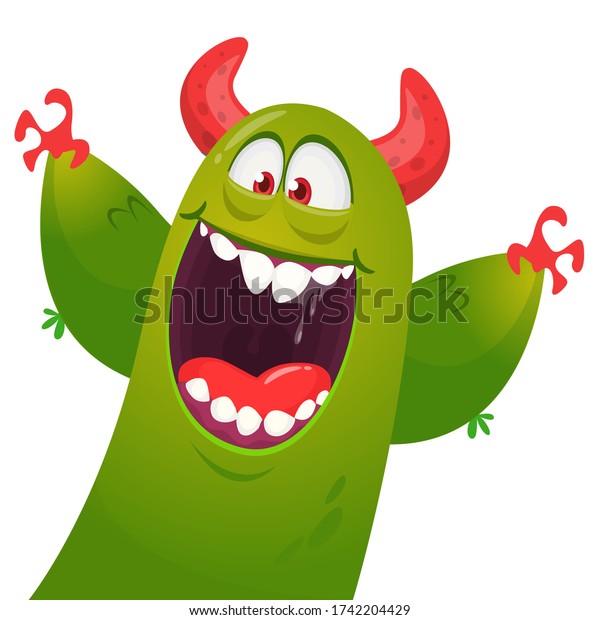 Cartoon Blob Monster Halloween Vector Illustration Stock Vector ...