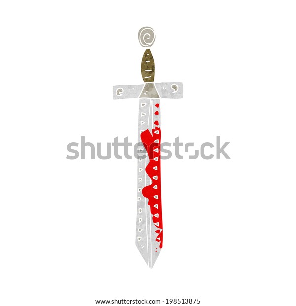 Cartoon Blood Splattered Sword Stock Vector (Royalty Free) 198513875 ...