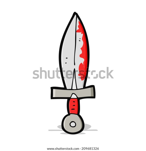 Cartoon Bloody Sword Stock Vector (Royalty Free) 209681326 | Shutterstock