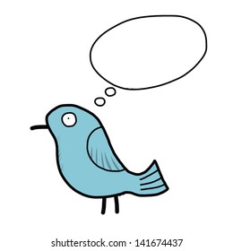 Cartoon Blue Bird Thinking Stock Vector (Royalty Free) 141674437 ...