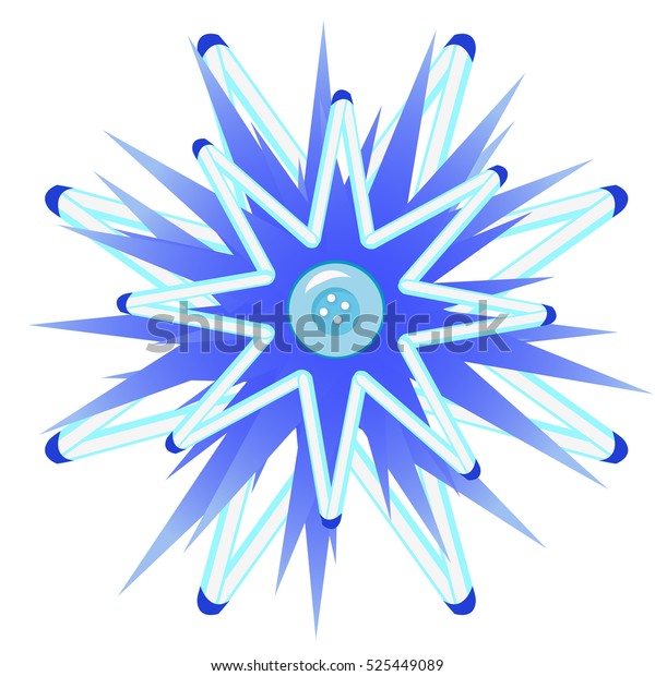 Cartoon Blue Button Style Christmas Isolated Stock Vector (Royalty Free ...