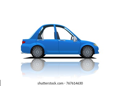 Cartoon Blue Car Stock Vector (Royalty Free) 767614630 | Shutterstock