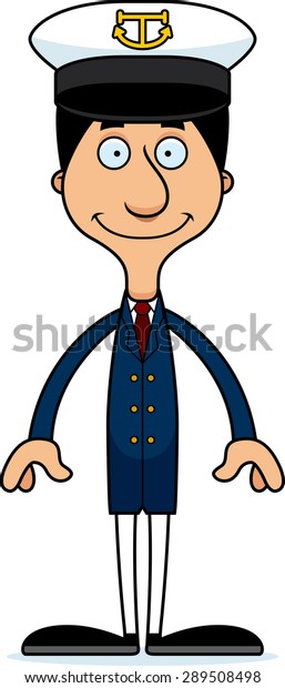 Cartoon Boat Captain Man Smiling Stock Vector (Royalty Free) 289508498 ...