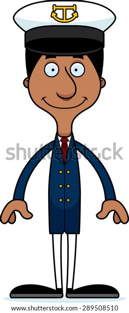 Cartoon Boat Captain Man Smiling Stock Vector (Royalty Free) 289508510 ...