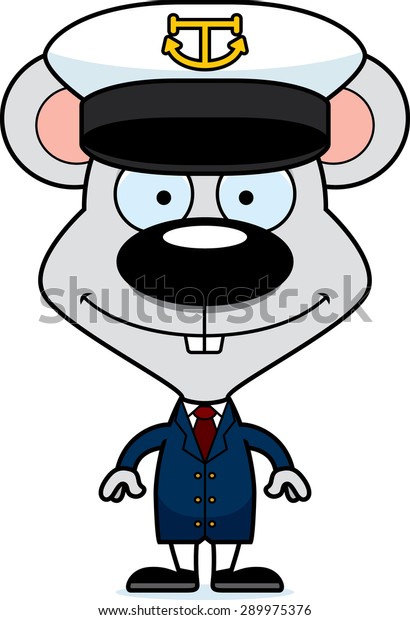 Cartoon Boat Captain Mouse Smiling Stock Vector (Royalty Free ...