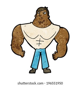 Cartoon Body Builder Stock Vector (Royalty Free) 196551950 | Shutterstock